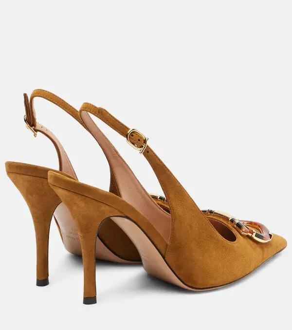 FERRAGAMO Sara Suede Slingback Pumps