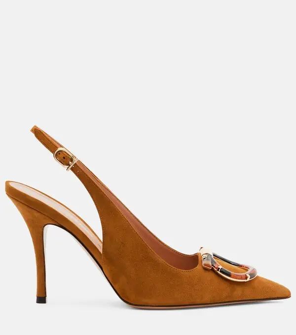 FERRAGAMO Sara Suede Slingback Pumps