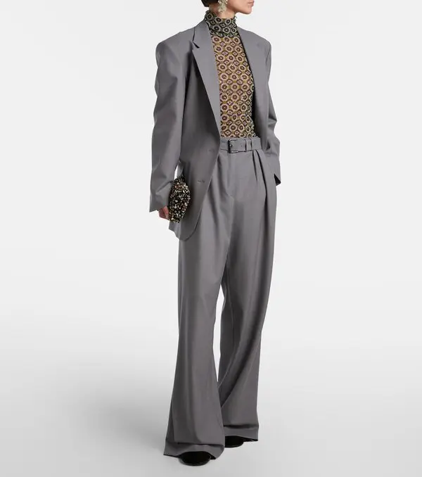 Dries Van Noten Wool-blend Blazer - Grey