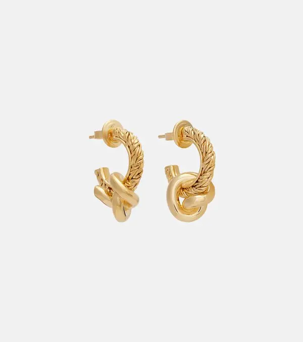 Bottega Veneta Knot Hoop Earrings - Gold
