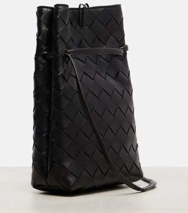 Bottega Veneta Andiamo Intrecciato Leather Phone Pouch