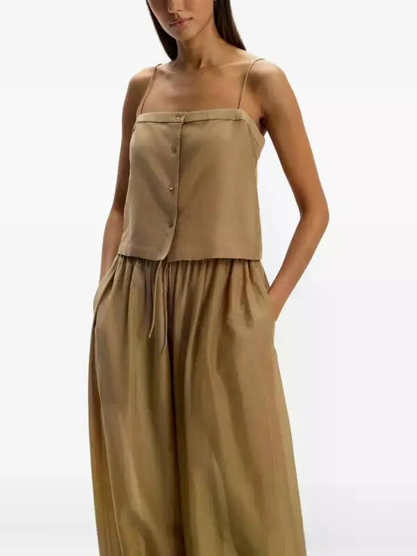 12 STOREEZ Button-front Spaghetti-strap Top