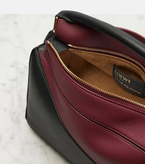Loewe X Albers Puzzle Small Leather Top-handle Bag - Black