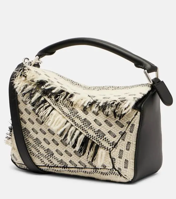 Loewe X Albers Puzzle Small Leather Top-handle Bag - Black