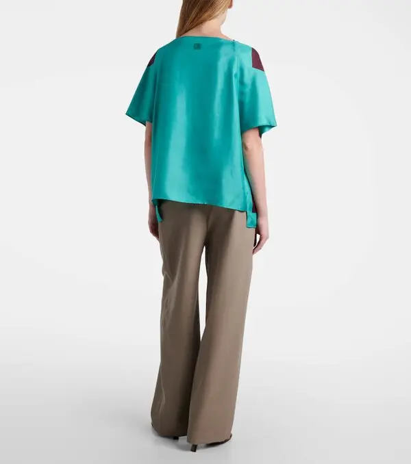 Loewe Printed Silk Satin Top
