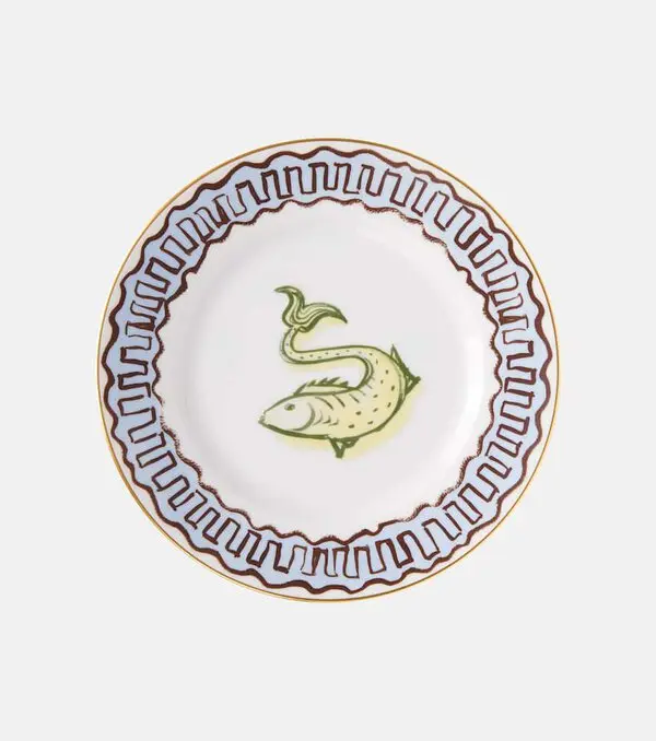 GINORI 1735 Il Viaggio Di Nettuno Porcelain Dinner Plate - Blue