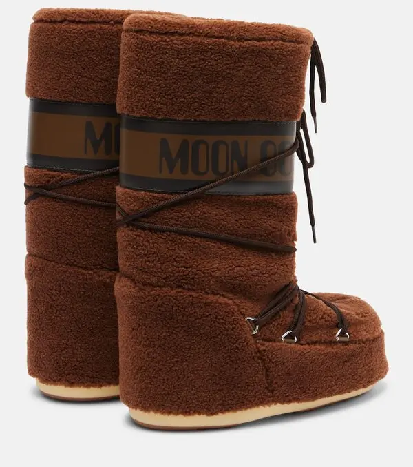 Moon Boot Icon Fleece Knee-high Snow Boots - Brown