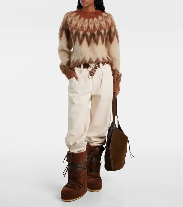 Moon Boot Icon Fleece Knee-high Snow Boots - Brown