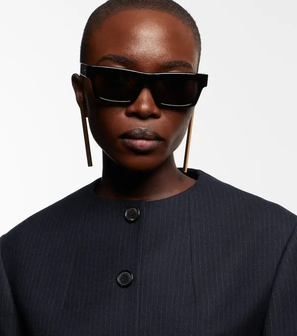 Khaite X Oliver Peoples 1985c Rectangular Sunglasses - Black