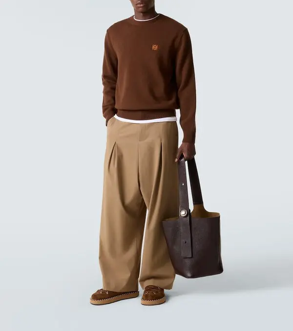 Loewe Anagram Wool Sweater - Brown