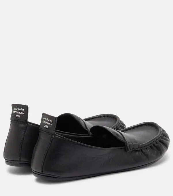 Acne Studios Leather Penny Loafers - Black