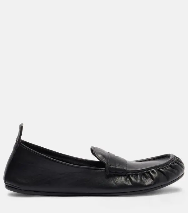 Acne Studios Leather Penny Loafers - Black