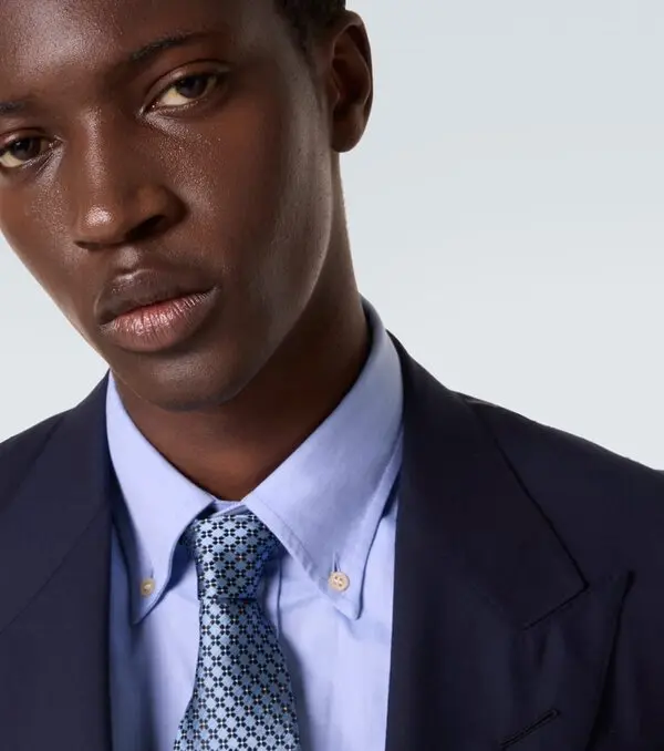 Zegna Silk Jacquard Neck Tie