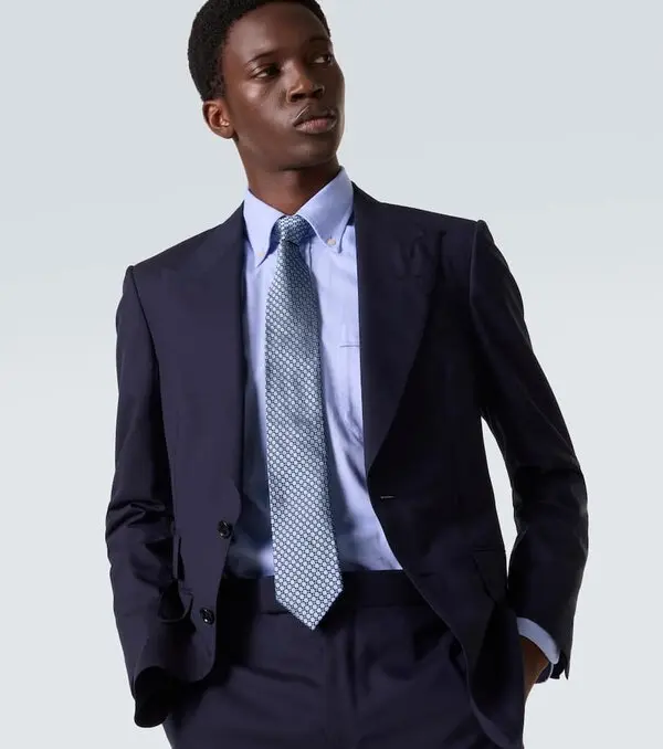 Zegna Silk Jacquard Neck Tie