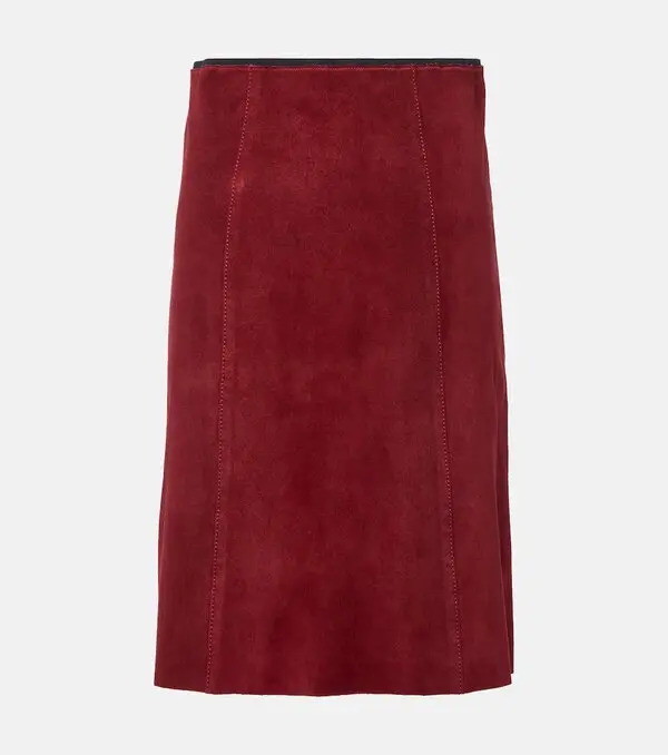 JOSEPH Suede Midi Skirt