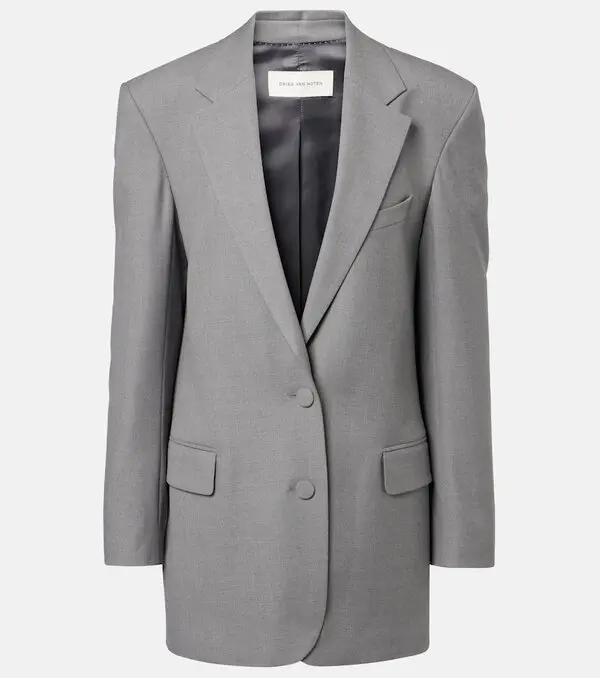 Dries Van Noten Wool-blend Single-breasted Blazer