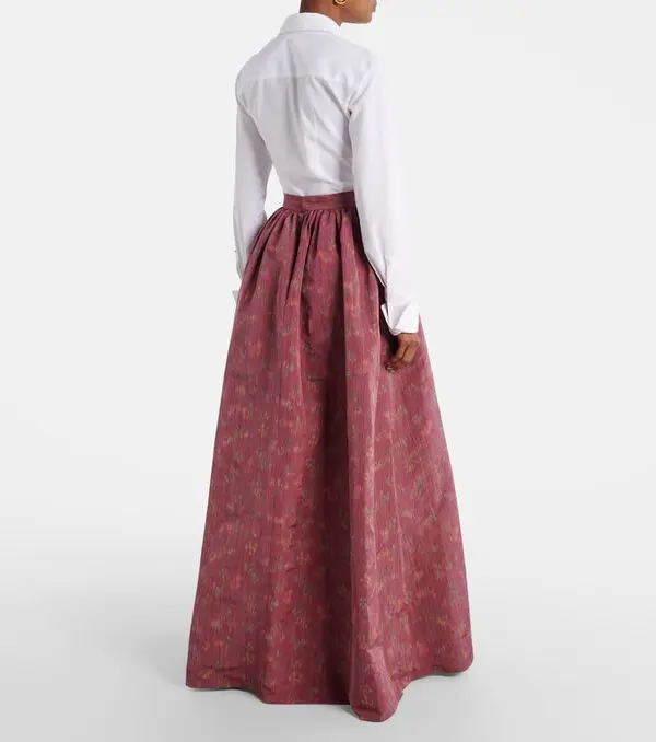 MARKARIAN Floral Ikat Maxi Skirt