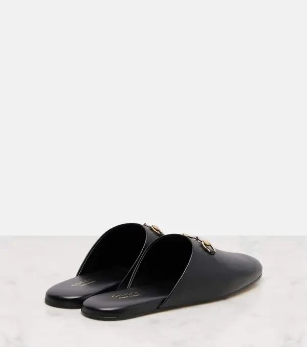 Gucci Horsebit Leather Mules