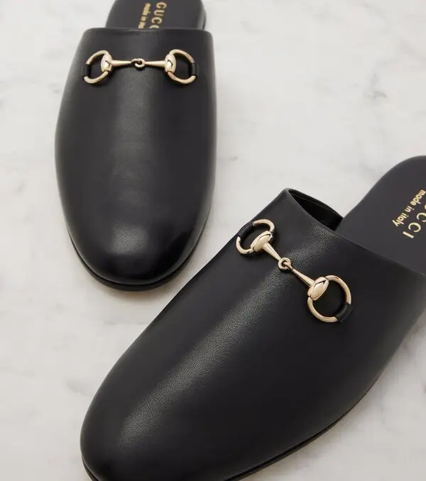 Gucci Horsebit Leather Mules