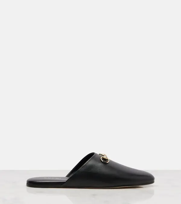 Gucci Horsebit Leather Mules