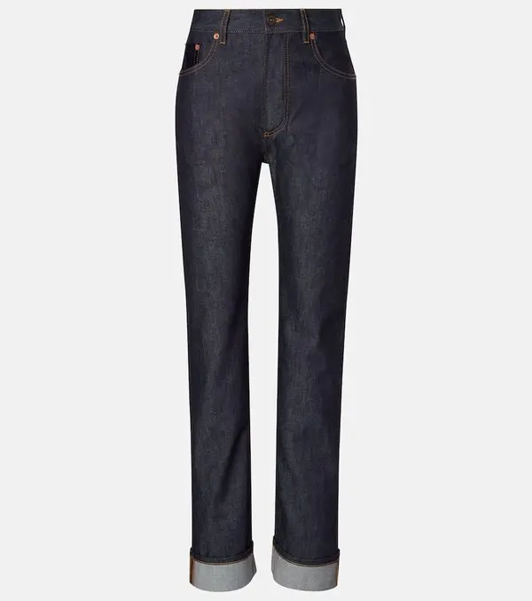 Bottega Veneta Intrecciato Straight-leg Jeans