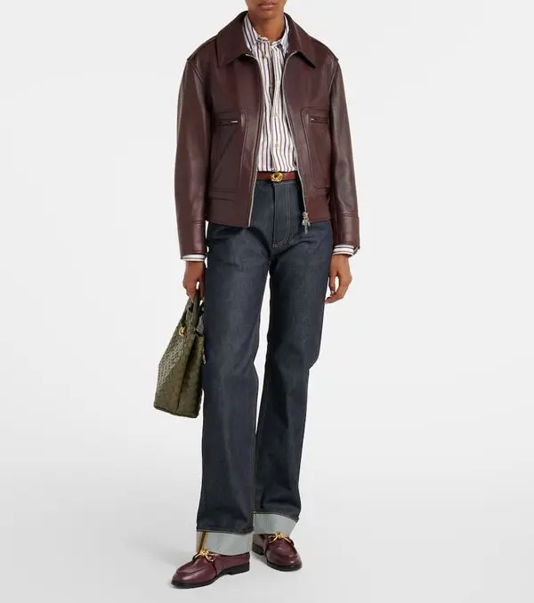 Bottega Veneta Intrecciato Straight-leg Jeans