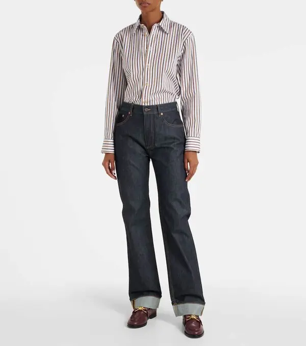 Bottega Veneta Intrecciato Straight-leg Jeans