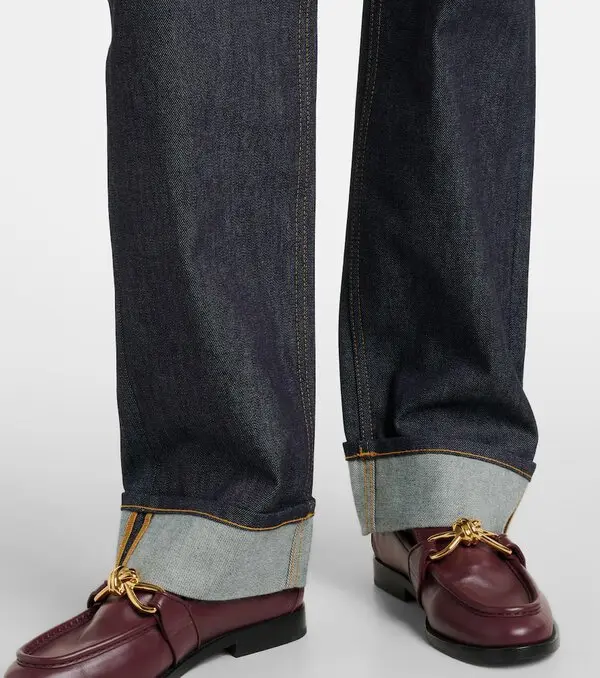 Bottega Veneta Intrecciato Straight-leg Jeans