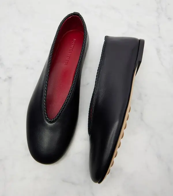Bottega Veneta Leather Ballet Flats