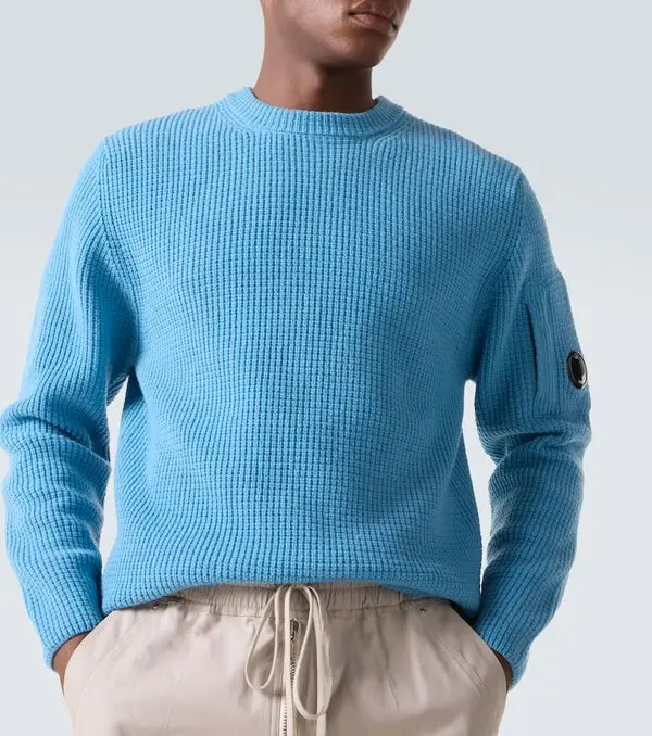 C.P. COMPANY Ribbed-knit Wool-blend Sweater