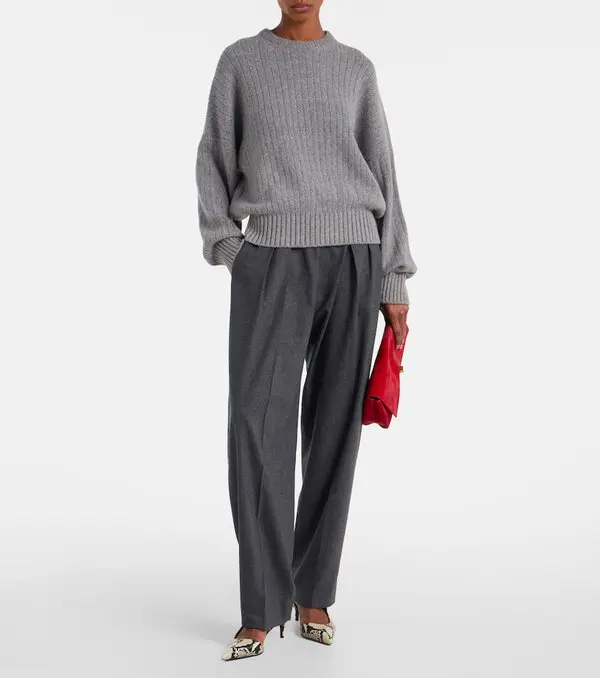 Khaite Dugan High-rise Tapered Wool Pants