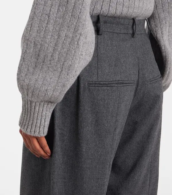 Khaite Dugan High-rise Tapered Wool Pants