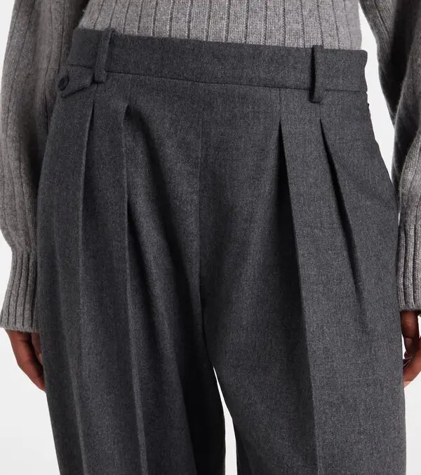 Khaite Dugan High-rise Tapered Wool Pants