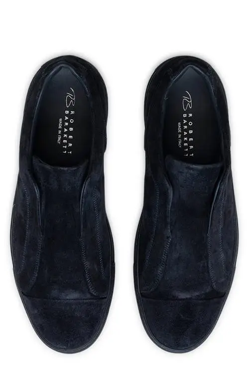 Robert Barakett Catro Laceless Suede Slip-on Sneaker - Navy