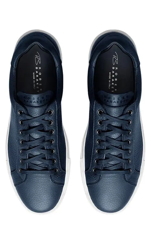 Robert Barakett Terrence Low Top Leather Sneaker - Navy