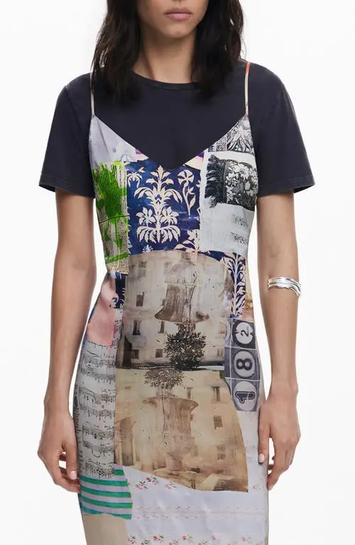 Desigual Collage 2-in-1 T-shirt & Slipdress Set