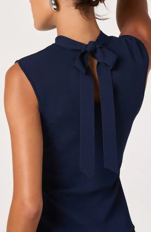 Astr The Label Mixed Media Dress - Navy