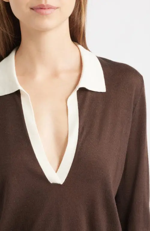 FRAME Cashmere & Silk Blend Polo Sweater