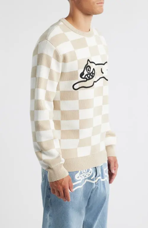ICECREAM Check Logo Sweater - Antique White