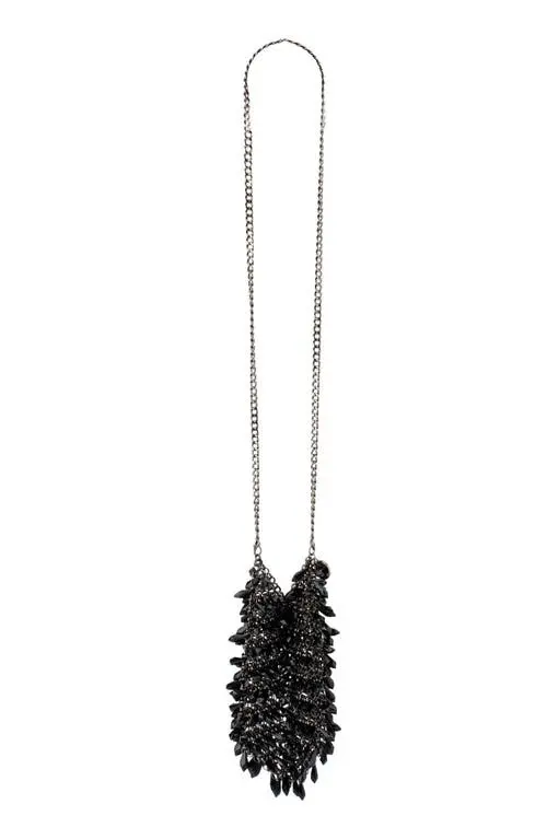 OLGA BERG Florence Chainmail Convertible Shoulder Bag - Black