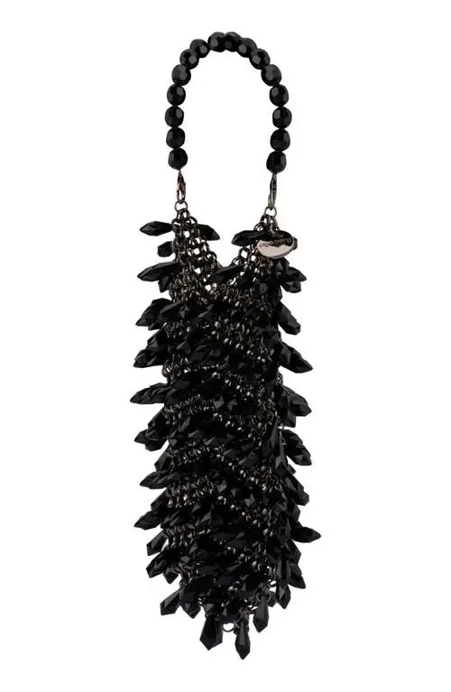 OLGA BERG Florence Chainmail Convertible Shoulder Bag - Black