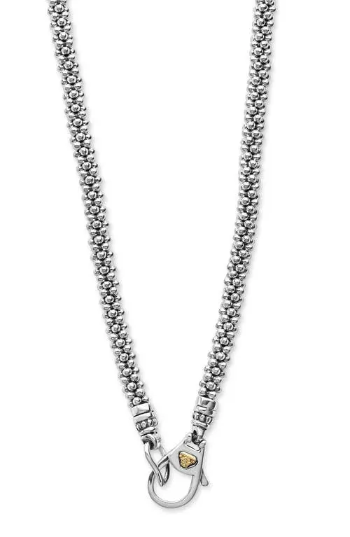 Lagos Two-tone Diamond Caviar Necklace