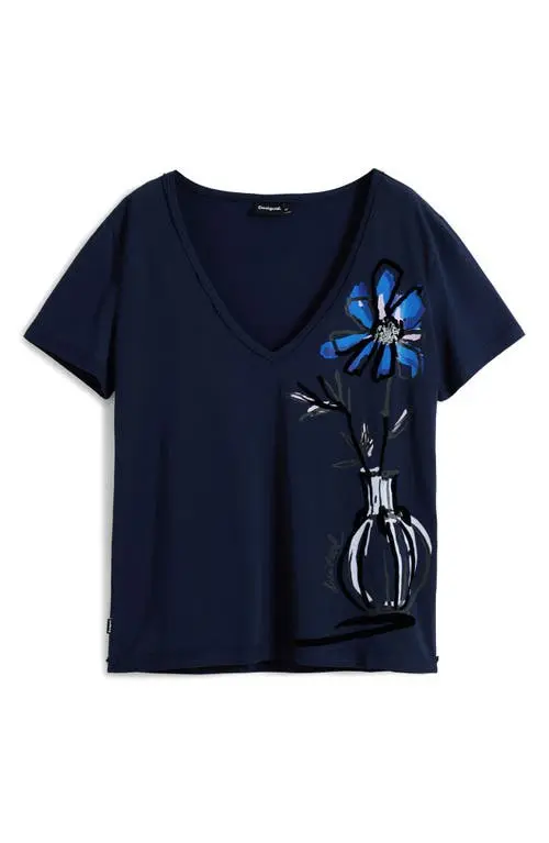 Desigual Floral Graphic Cotton T-shirt