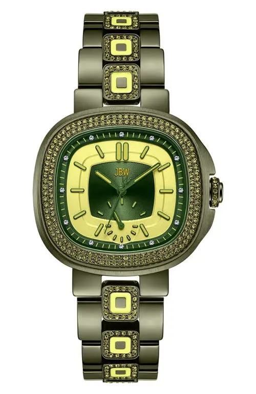 JBW Reserve Coast Diamond Bracelet Watch - Green