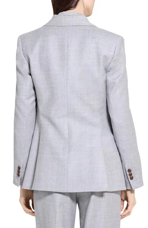 Theory Lynnia Sleek Virgin Wool Blazer - New Light Heather