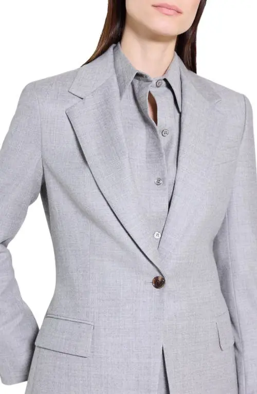 Theory Lynnia Sleek Virgin Wool Blazer - New Light Heather