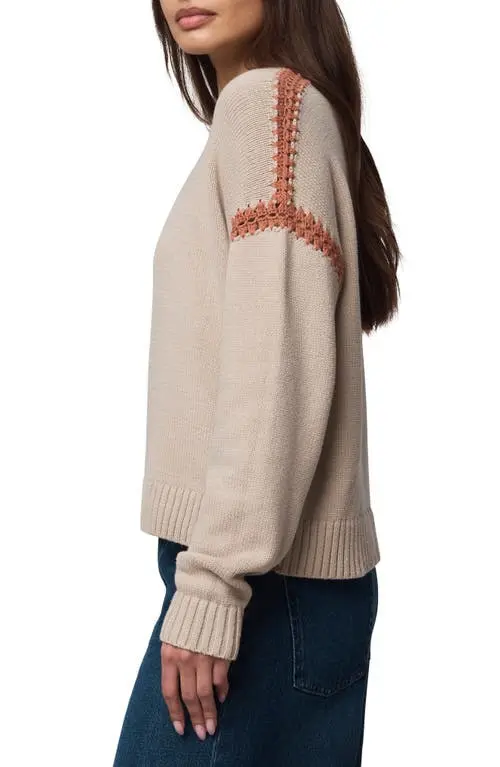 Splendid Greyson Relaxed Sweater - Light Camel Beige/orange