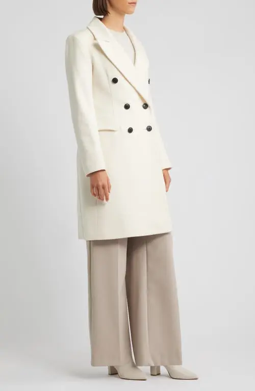 Fleurette Bianca Double Breasted Wool Coat