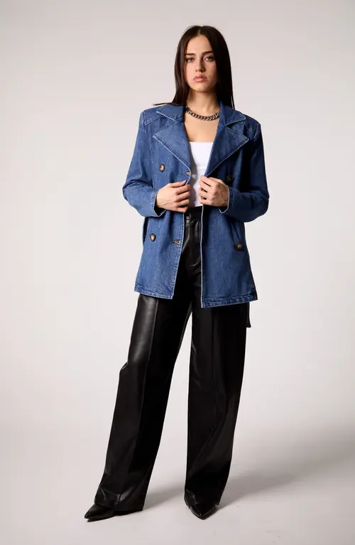 BLUE REVIVAL Gracie Trench Coat With Removable Hoodie