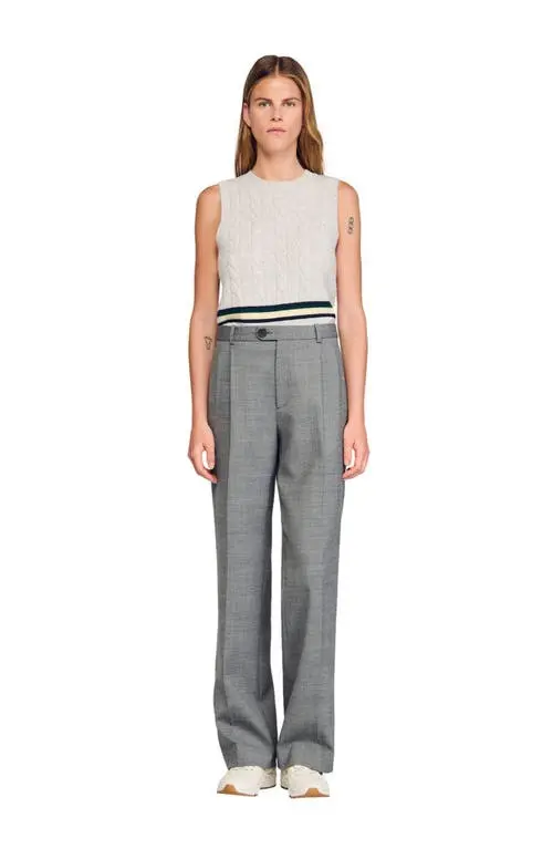Sandro Straight-leg Wool Trousers